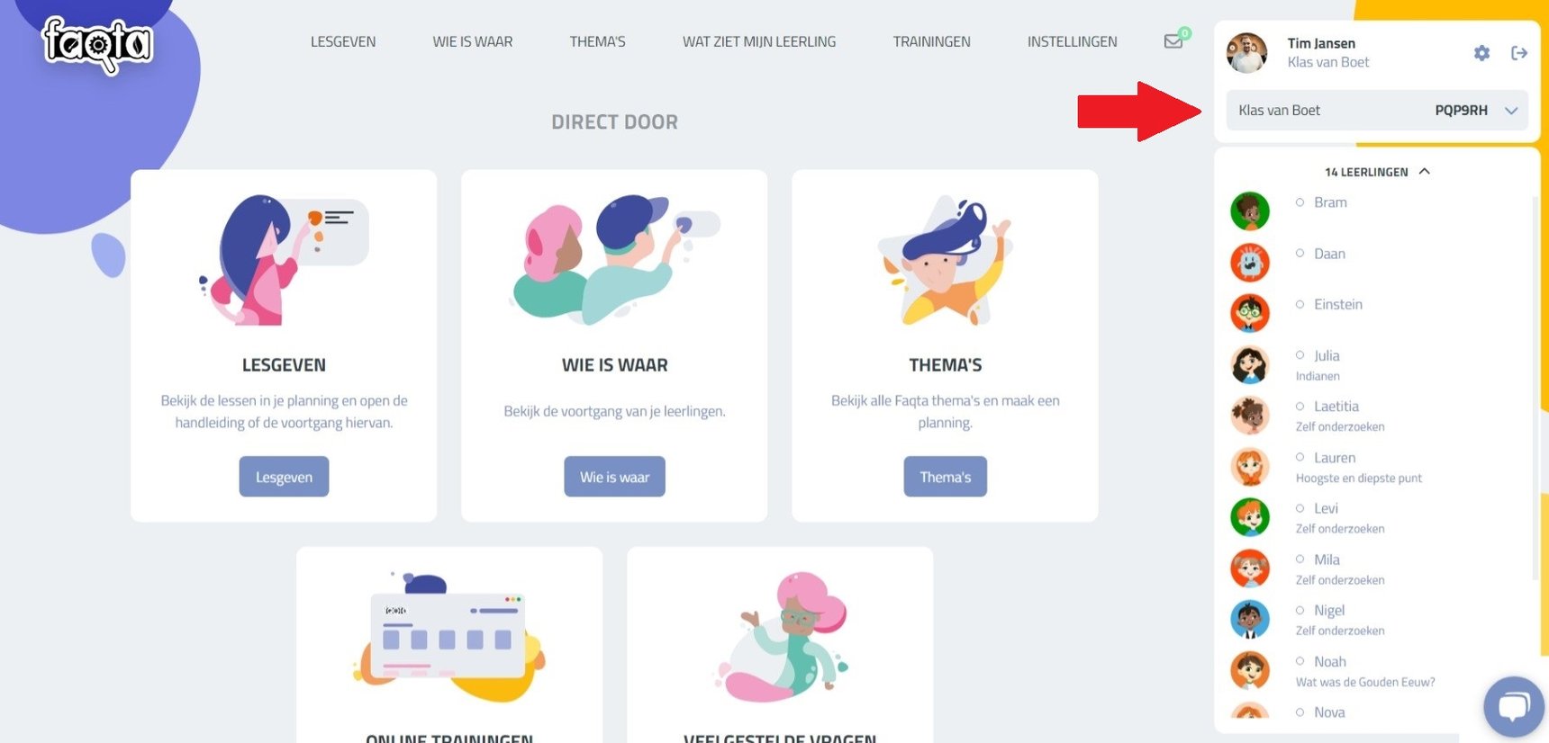 Inlogcode voor mijn groep